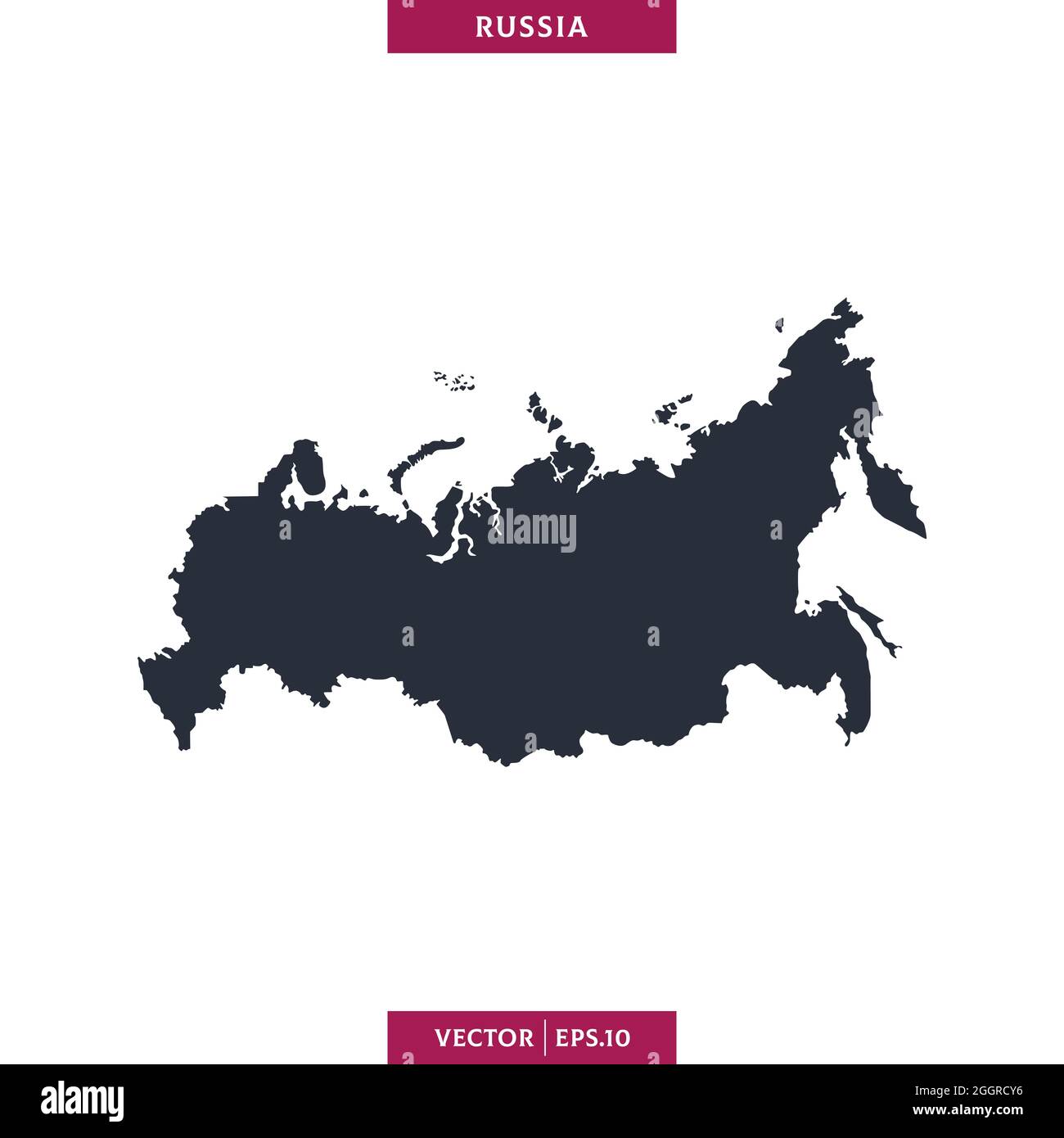Detailed map of Russia vector stock illustration design template ...