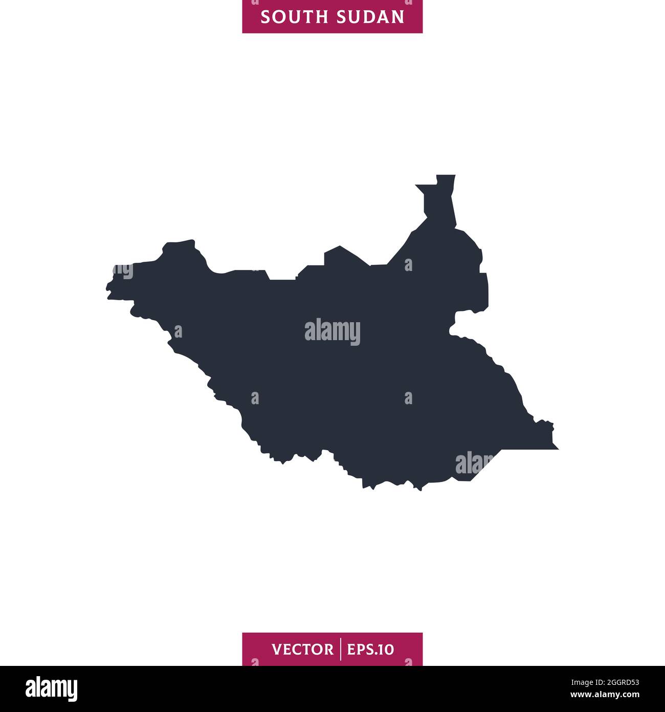 South sudan vector map hi-res stock photography and images - Alamy