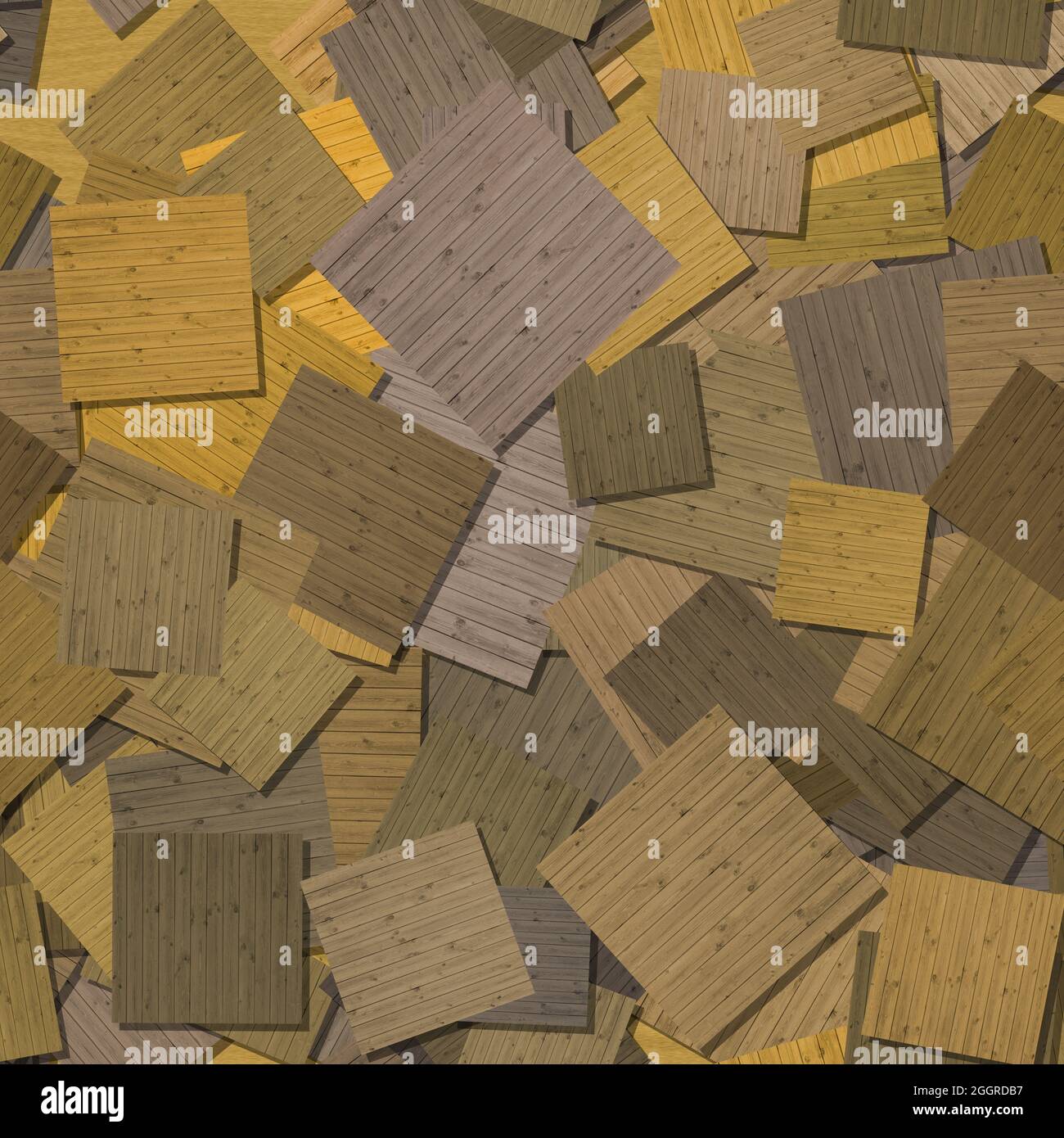 Illustration of a pile of squares with wood pattern and design - a ...