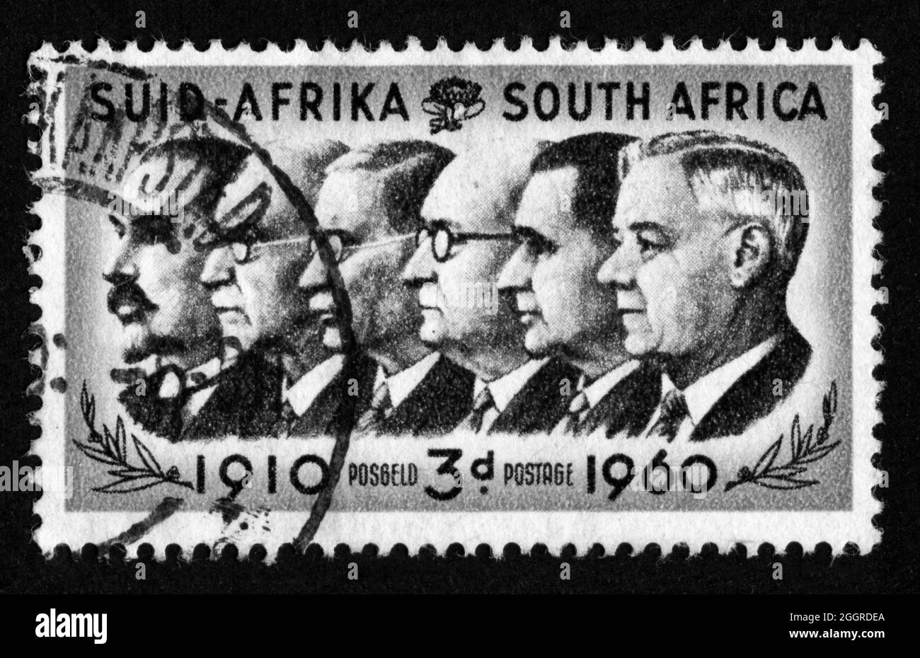 South africa postage stamp Black and White Stock Photos & Images - Alamy