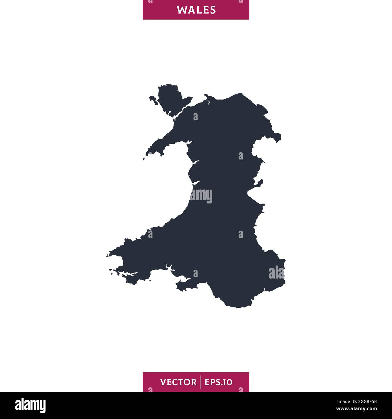 Map wales border hi-res stock photography and images - Alamy