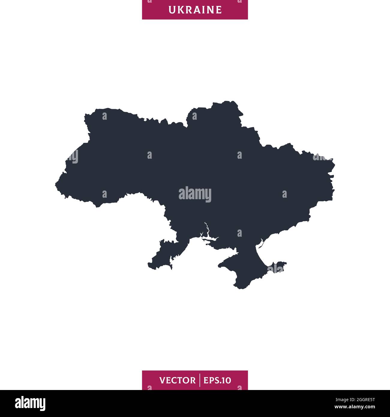 Detailed map of Ukraine vector stock illustration design template ...