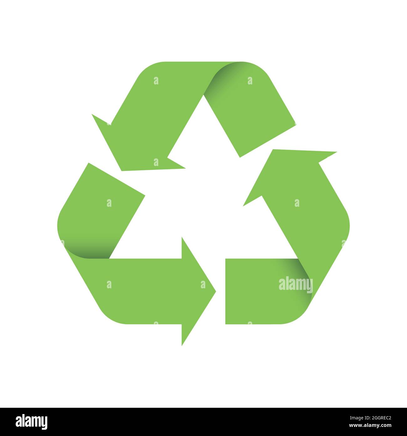 Universal Recycling Symbol. Reverse version. Theme of low or zero waste ...