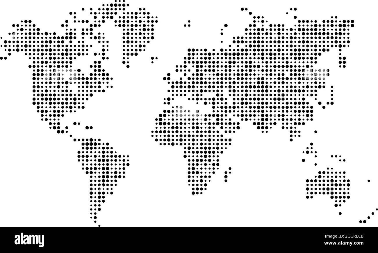 Vector world globe triangular map Cut Out Stock Images & Pictures - Alamy