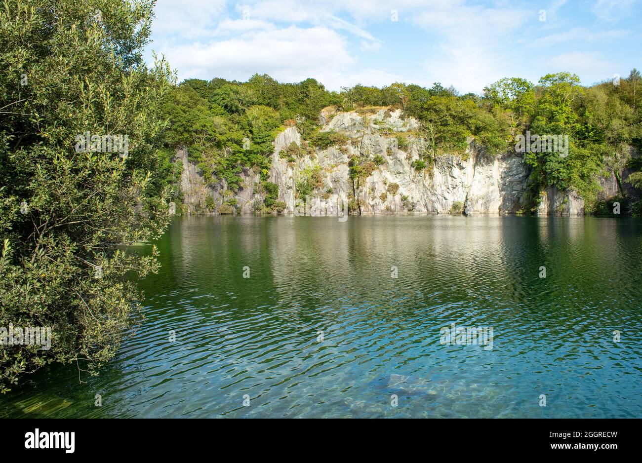 Dramatic Dorothea quarry, Snowdonia, Wales. Beautiful view of rocks and ...