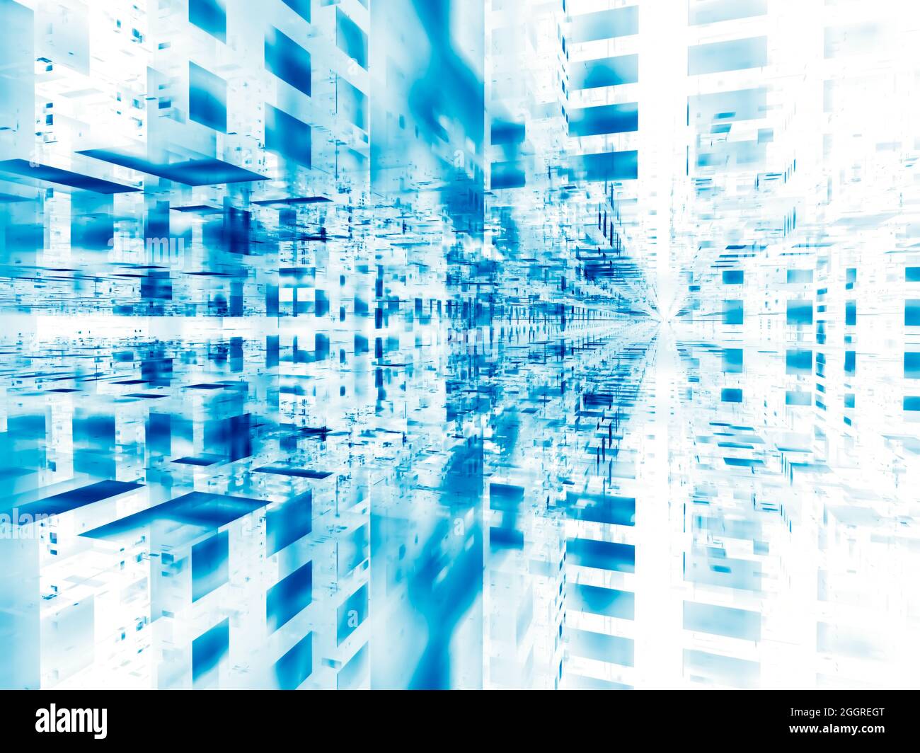 White and blue background - abstract 3d illustration Stock Photo - Alamy