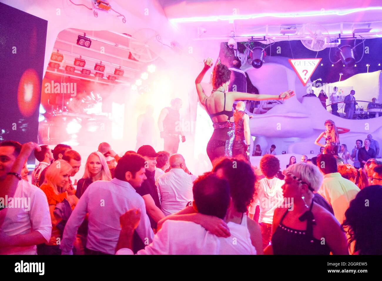 Odessa, Ukraine May 24, 2013: Night club dj party people enjoy of music ...