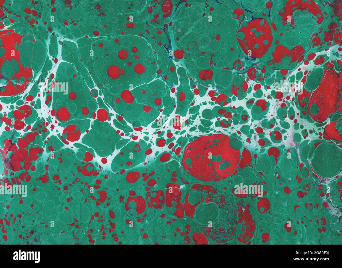 Hand painted abstract red and green background Stock Photo - Alamy