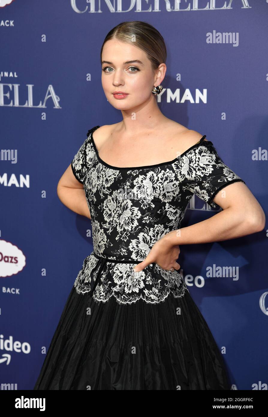 September 2nd, 2021, London, UK. Tallulah Greive arriving at the Cinderella Premiere 2021, the ...