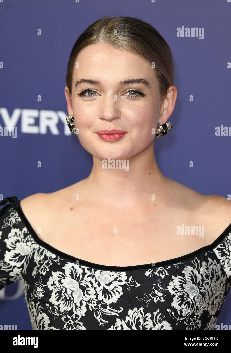 September 2nd, 2021, London, UK. Tallulah Greive arriving at the Cinderella Premiere 2021, the ...