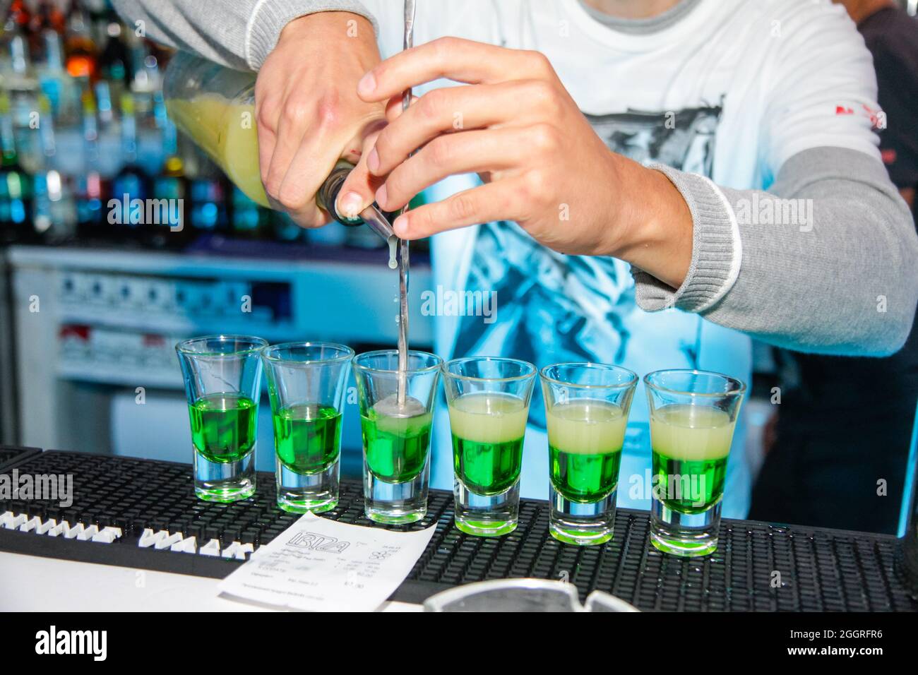Male bartender in black shirt hi-res stock photography and images - Alamy