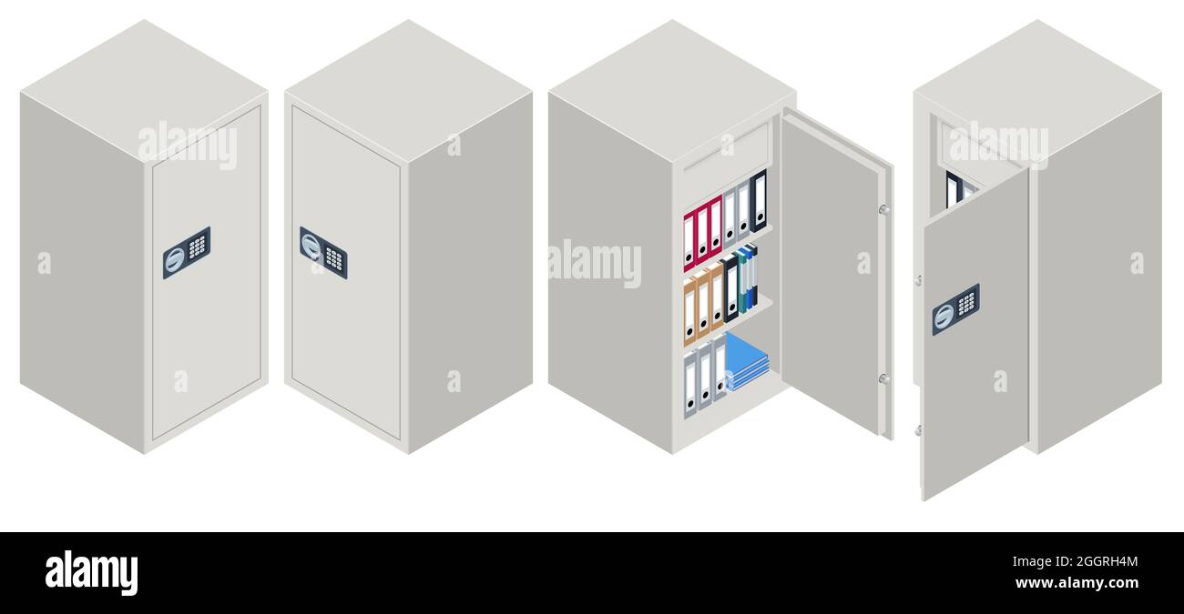 Safe deposit box cartoon hi-res stock photography and images - Alamy
