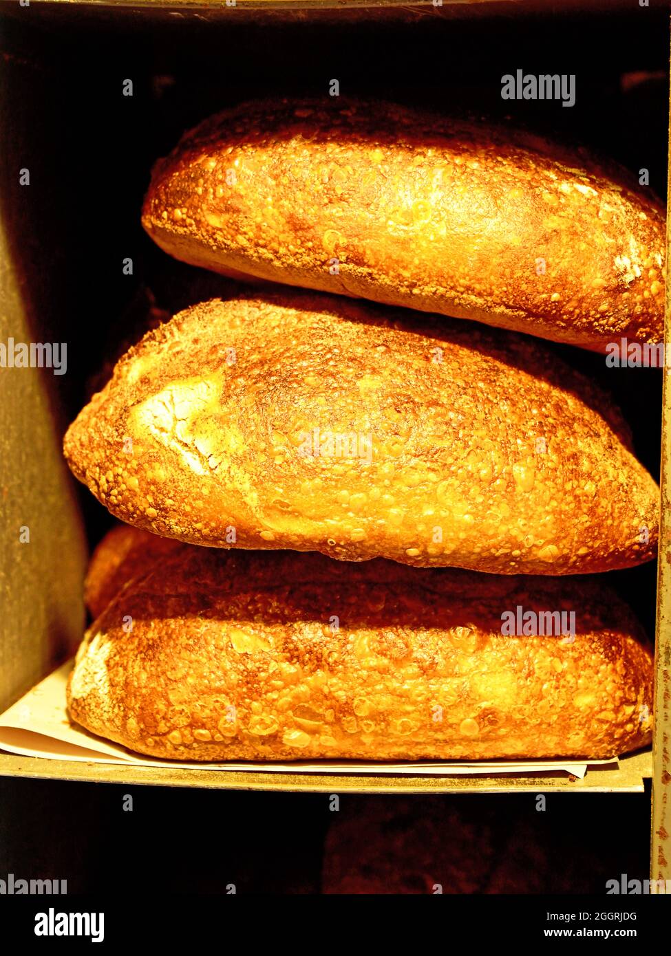 Freshly baked farmhouse crusty loaves Stock Photo - Alamy