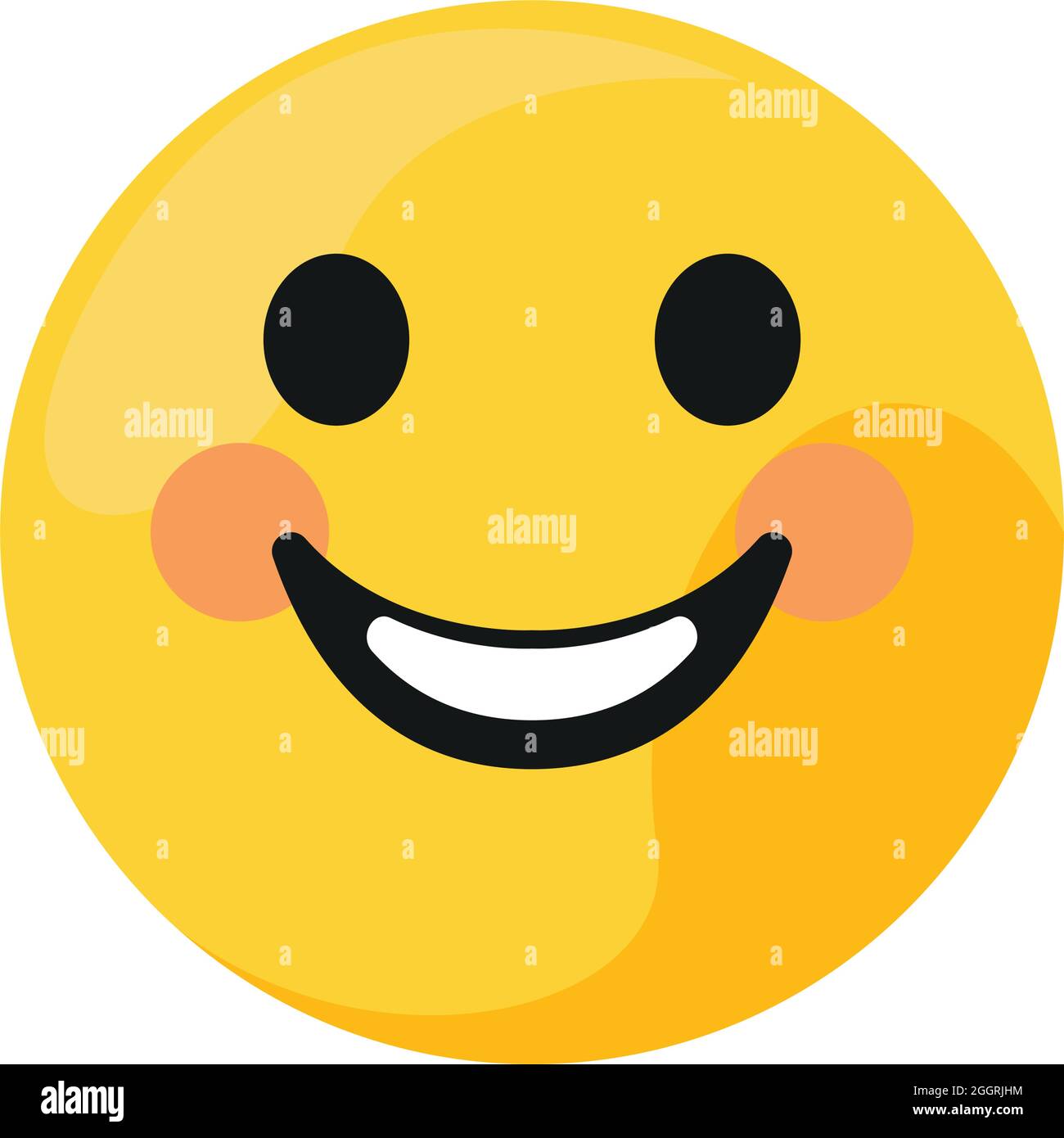 happy emoticon smiling character Stock Vector Image & Art - Alamy