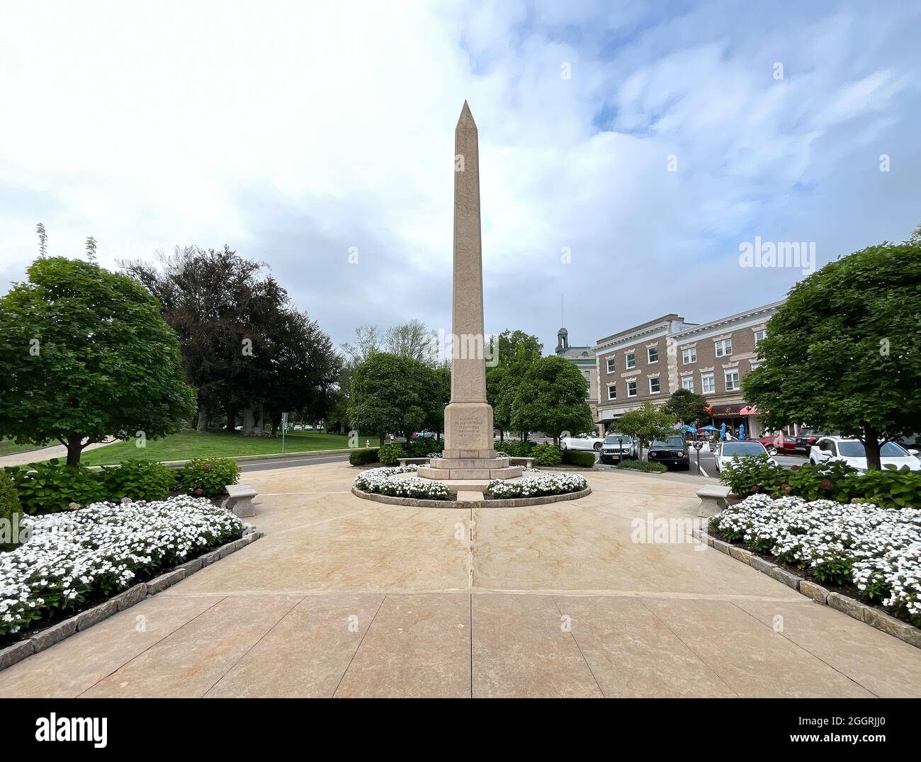 Greenwich, CT - USA - Aug. 29, 2021: Vertical image of Greenwich's ...