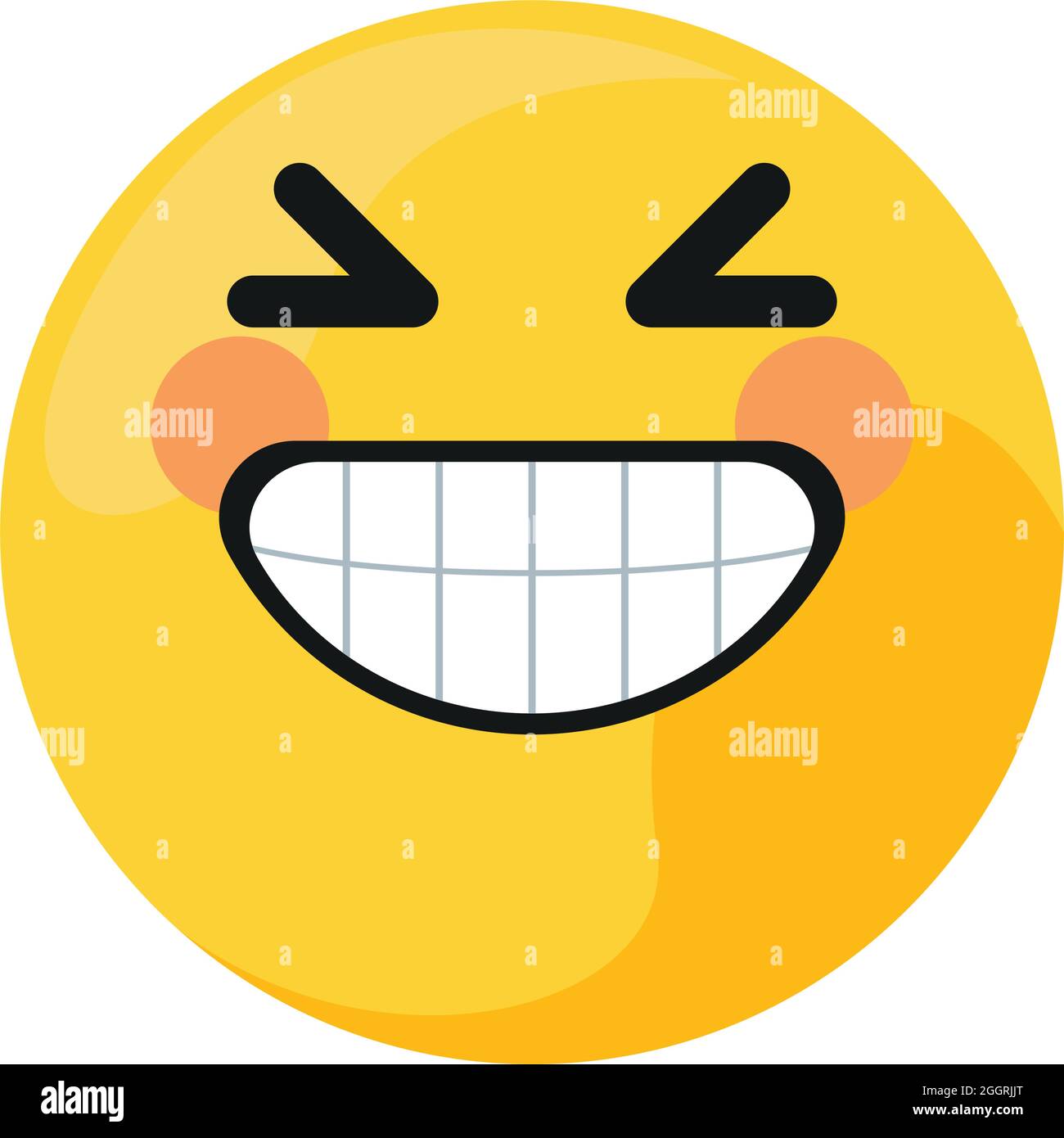 yellow happy emoji smiling Stock Vector Image & Art - Alamy