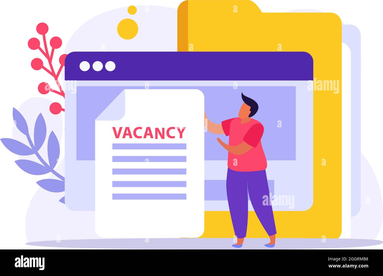 Employment document vacancy flat hi-res stock photography and images ...