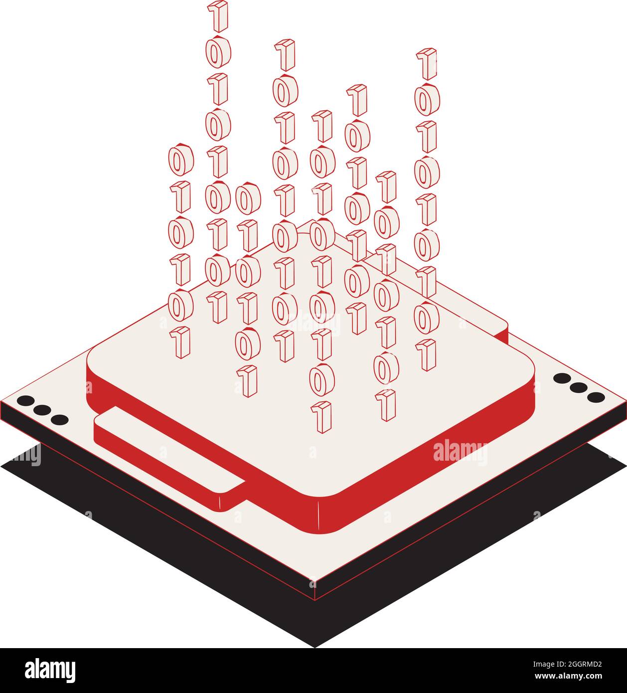Cyber security personal data protection concept icon with binary code ...
