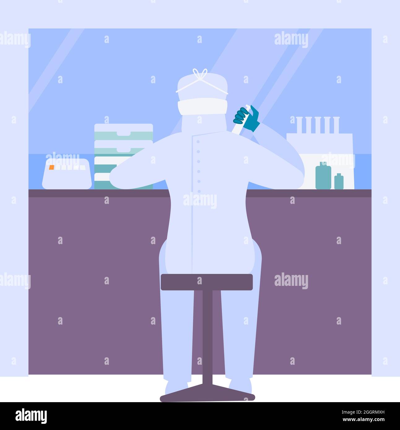 Laboratory worker Stock Vector Images - Alamy