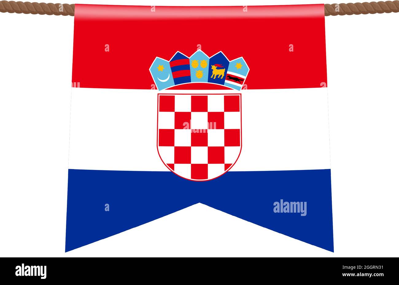 croatia road sign. National flag with country name on blue road traffic ...