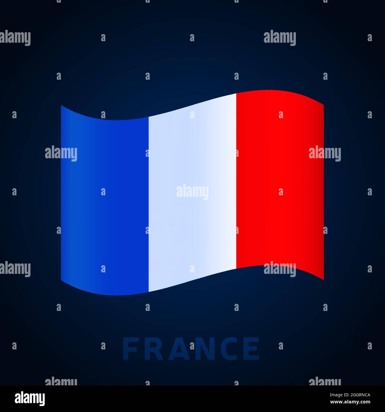 Wavy french flag Stock Vector Images - Alamy