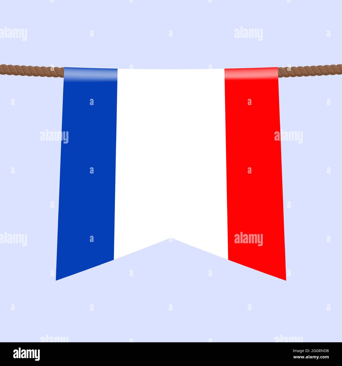 france national flags hangs on the rope. The symbol of the country in ...
