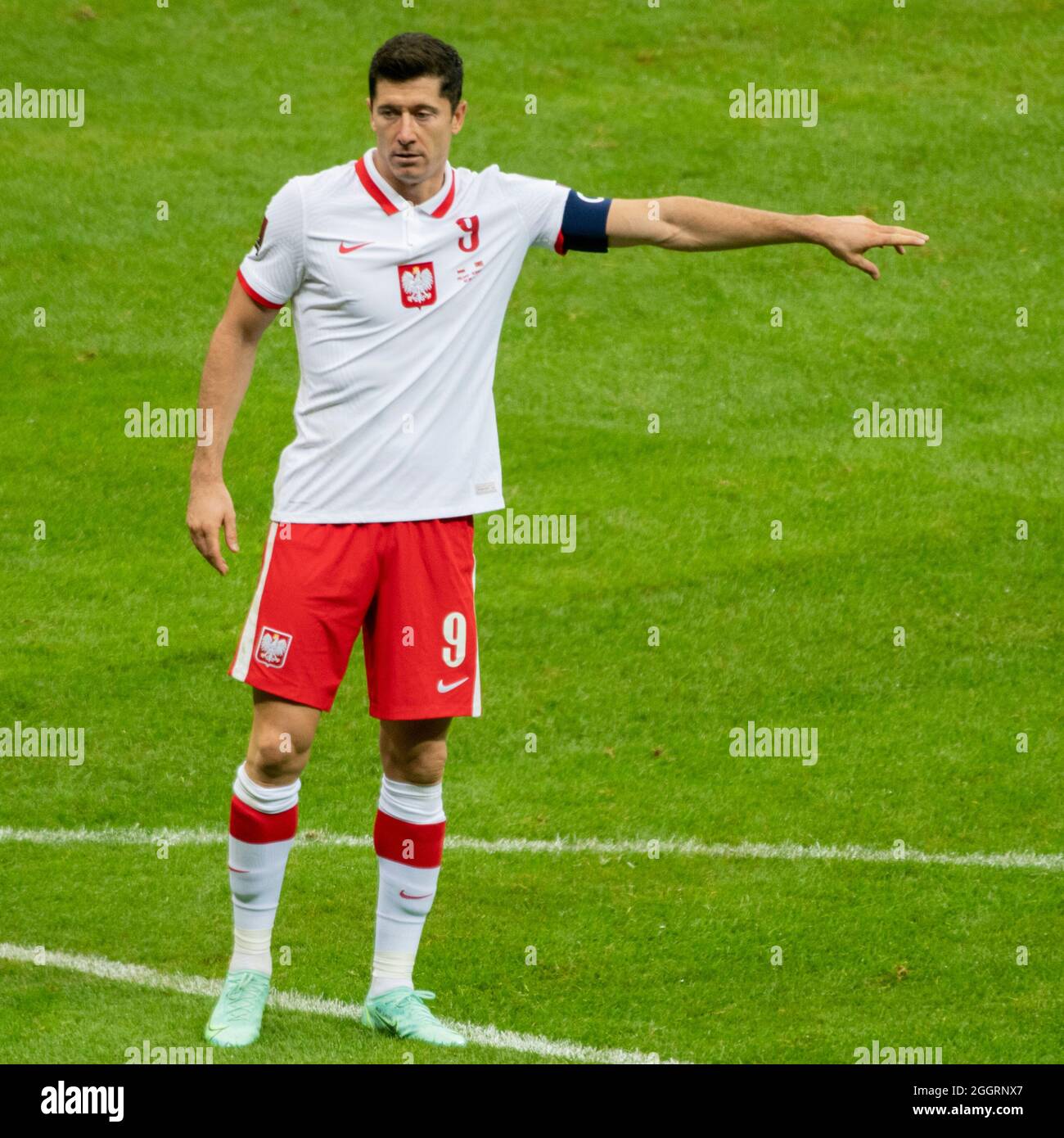 Warsaw, Poland. 02nd Sep, 2021. Robert Lewandowski of Poland during the ...