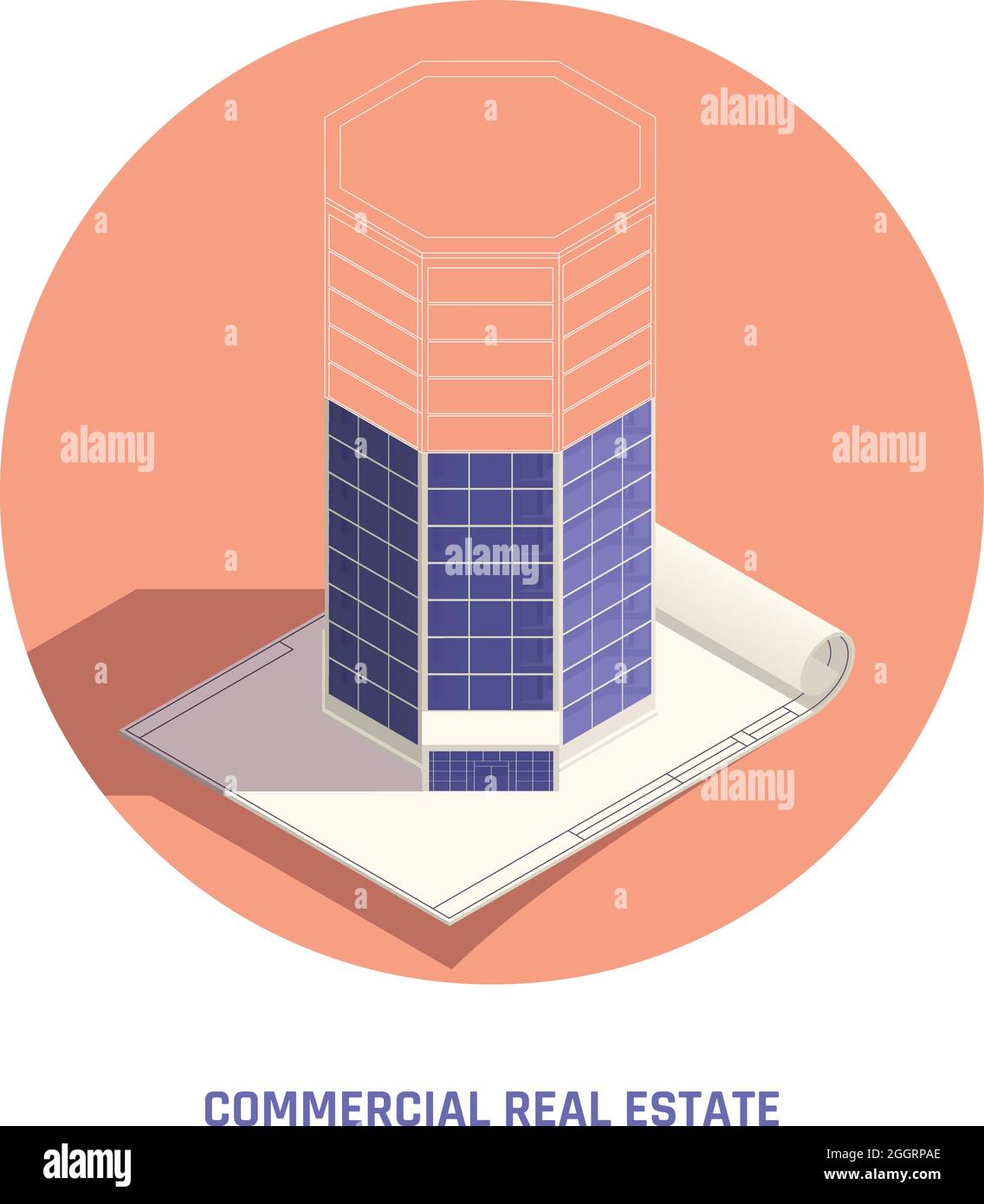 Commercial real estate technical drawing architecture sketching ...