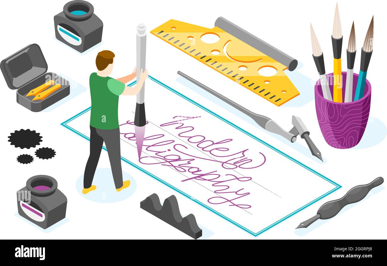 Ink painting technique Stock Vector Images - Alamy