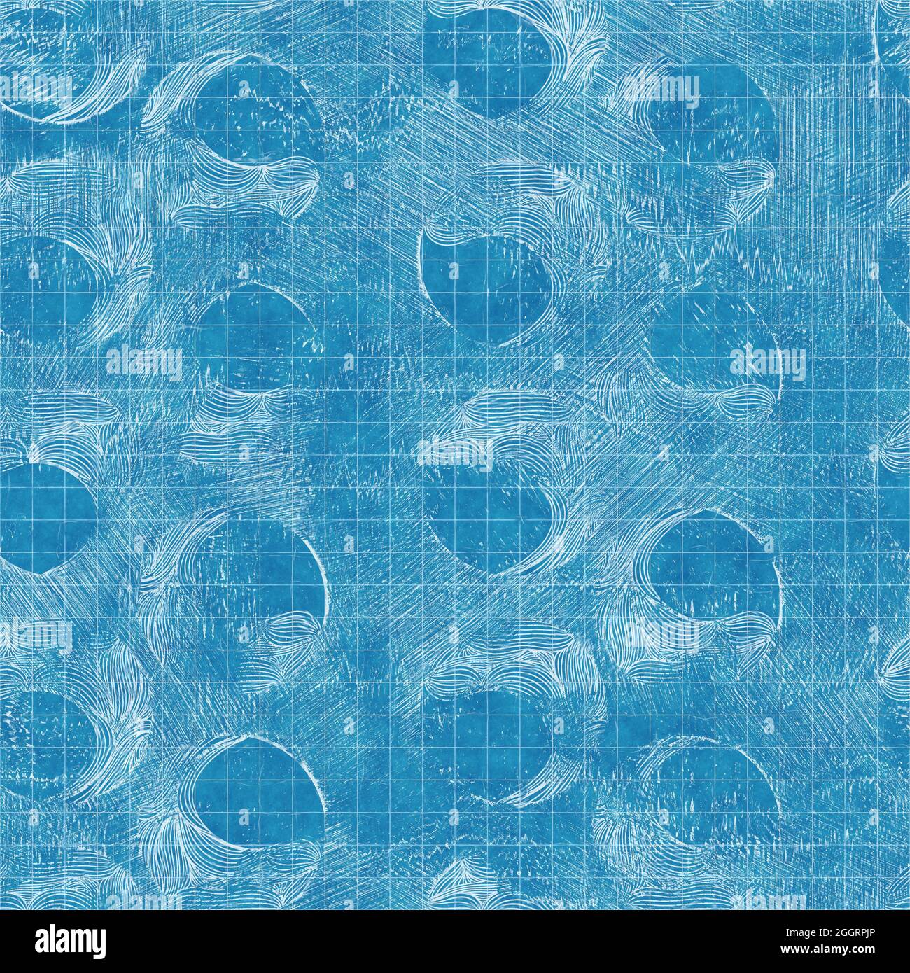 Seamless bright blue blueprint pattern for textile and print Stock ...