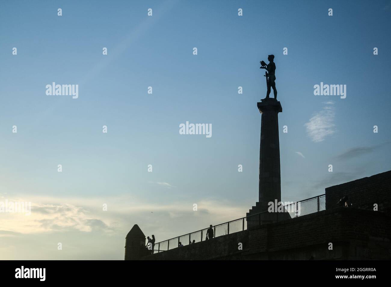 Picture of the iconic victory statue seen on Belgrade's fortress ...
