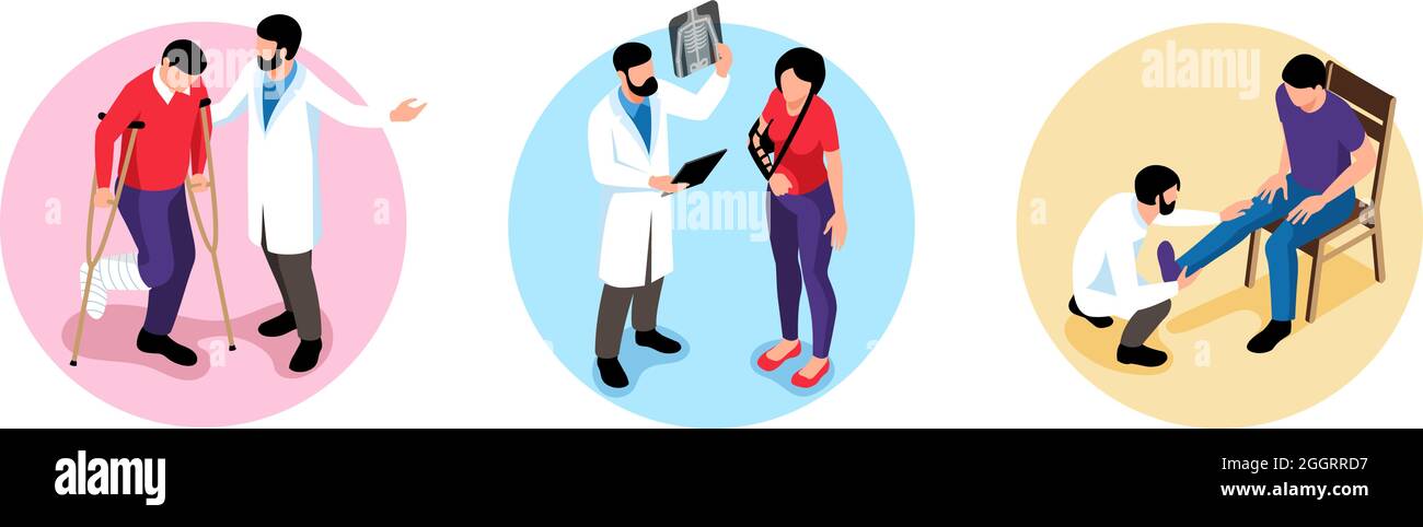 Orthopedic design concept set of three isolated compositions with ...