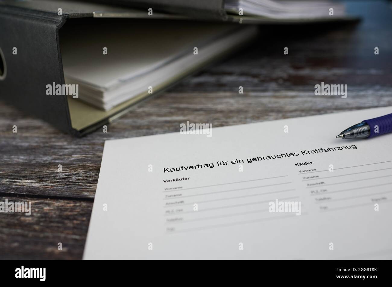 White Document For A German Contract, The First Sentence Means Purchase ...