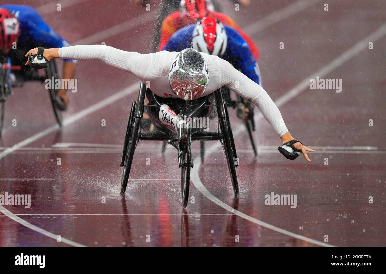 September 2, 2021: Marcel Hug from Switzerland winning gold at 800m ...