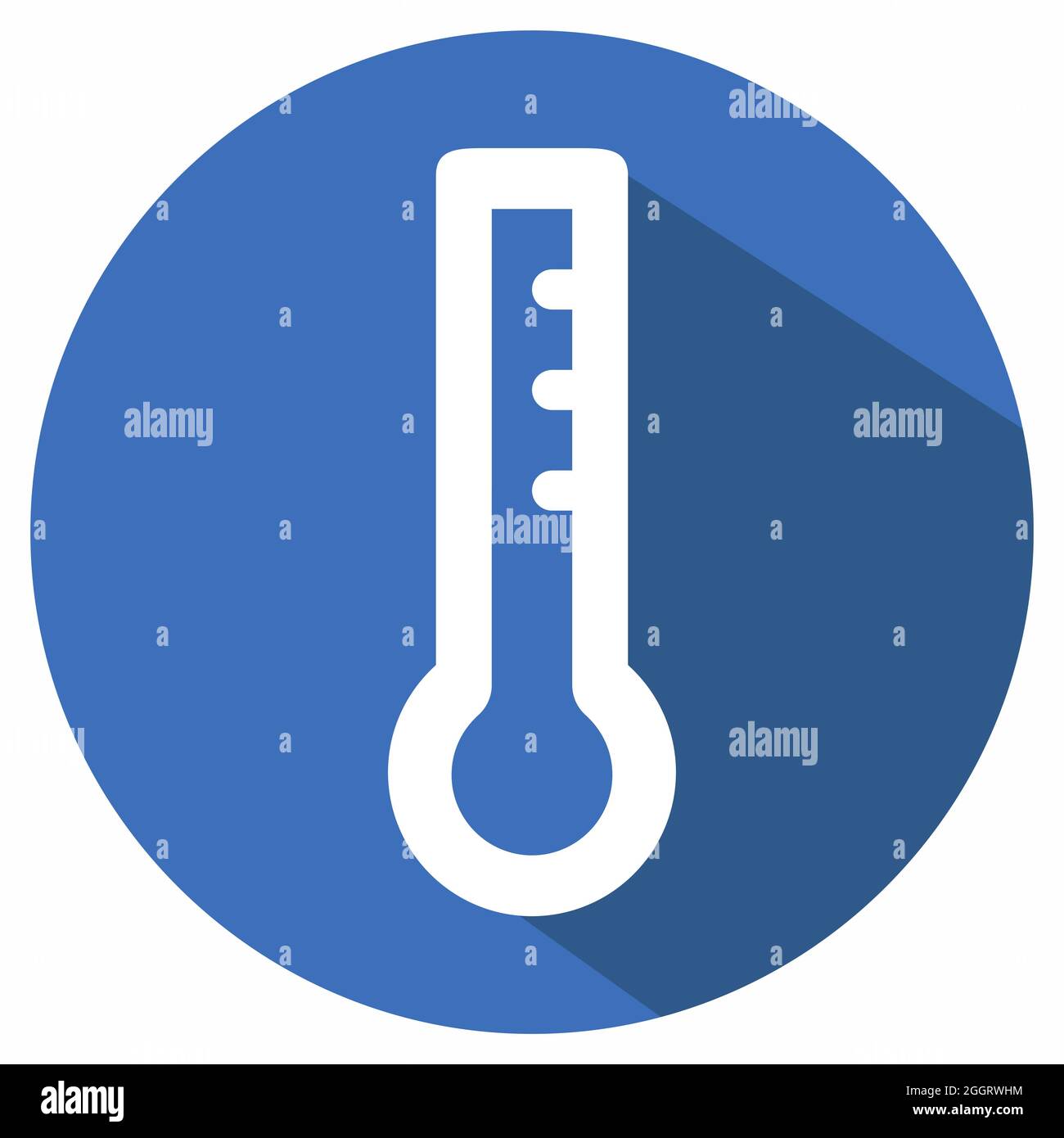 Icon Vector of Temperature - Long Shadow Style - Simple illustration ...