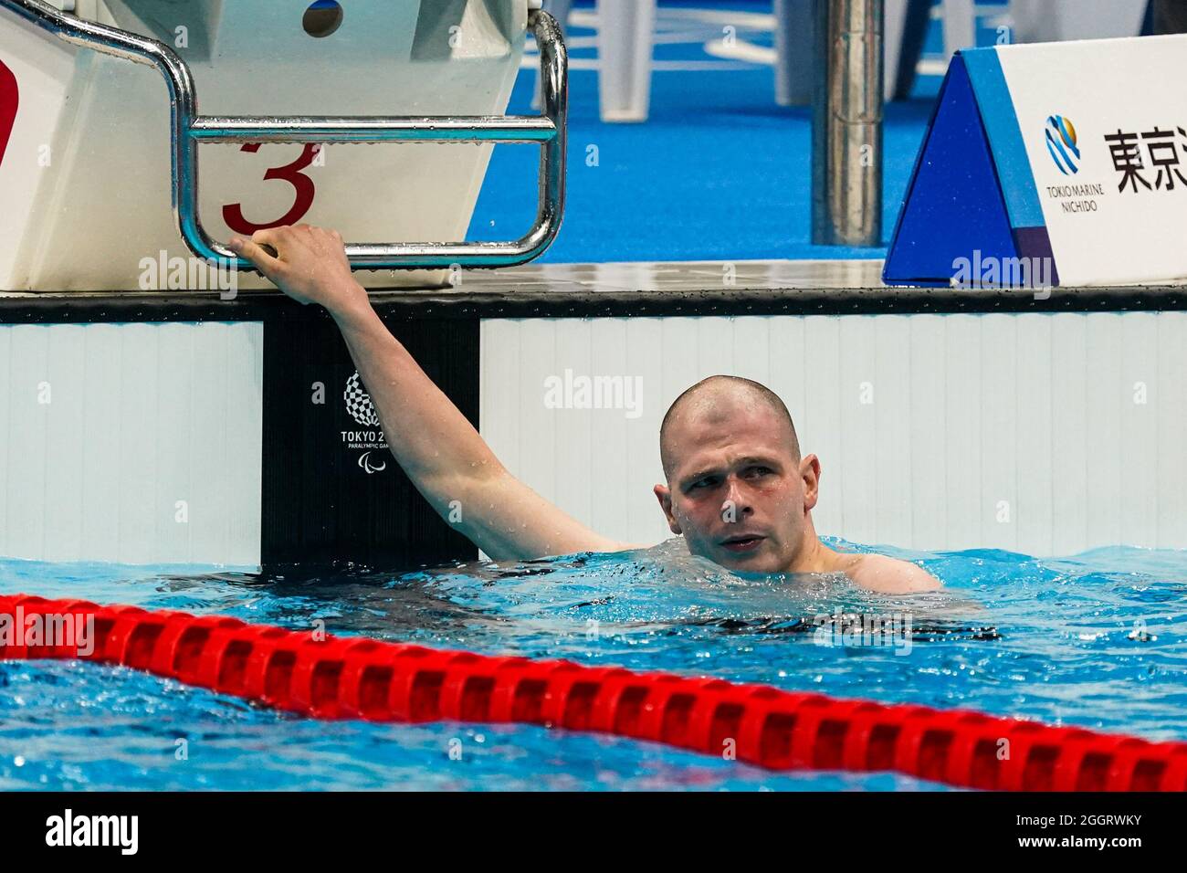 TOKYO, JAPAN - AUGUST 31: Marc Evers of the Netherlands competing on Men's 200m Individual ...