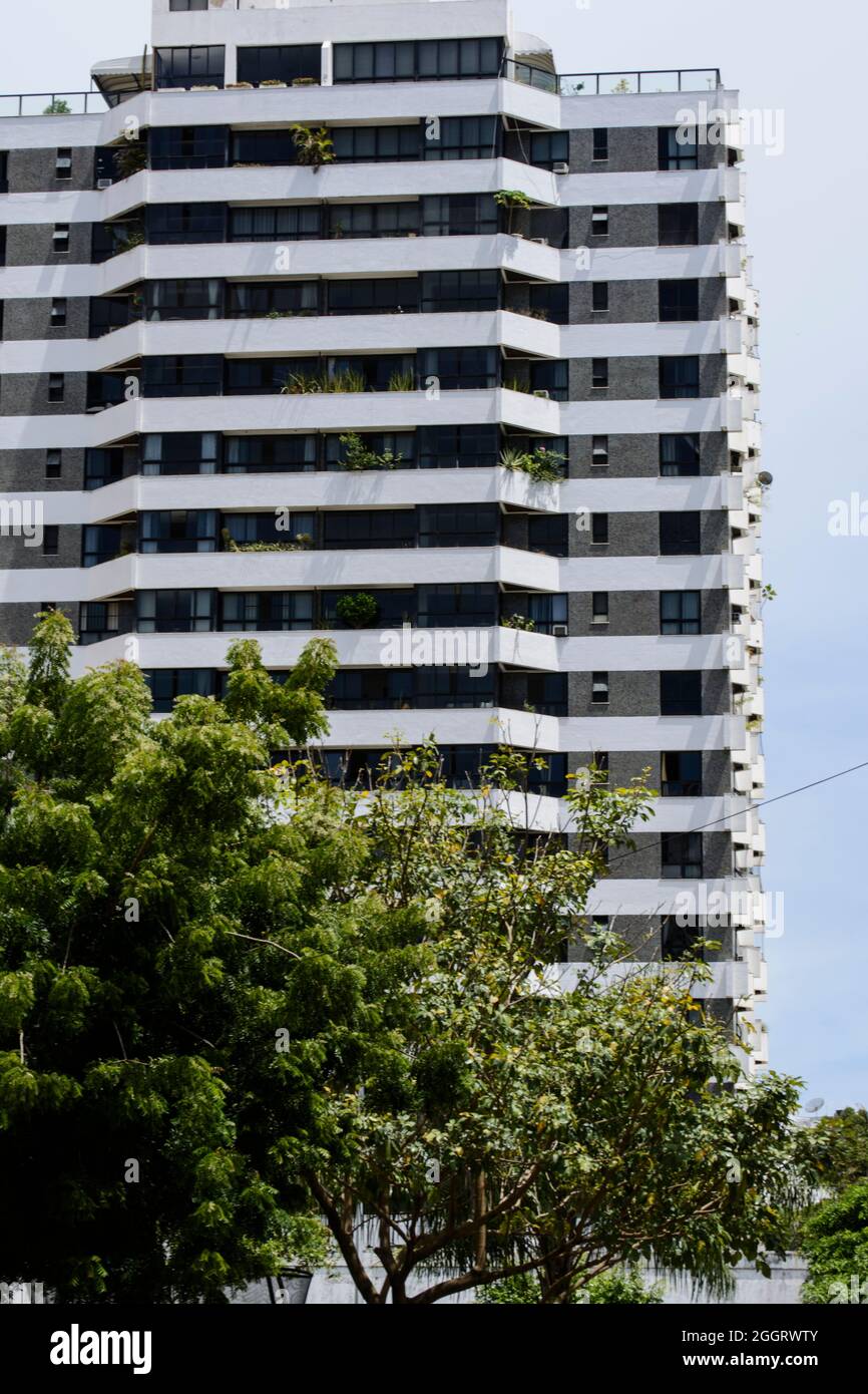 Luxury high-rise residential building in an upscale neighborhood of the ...