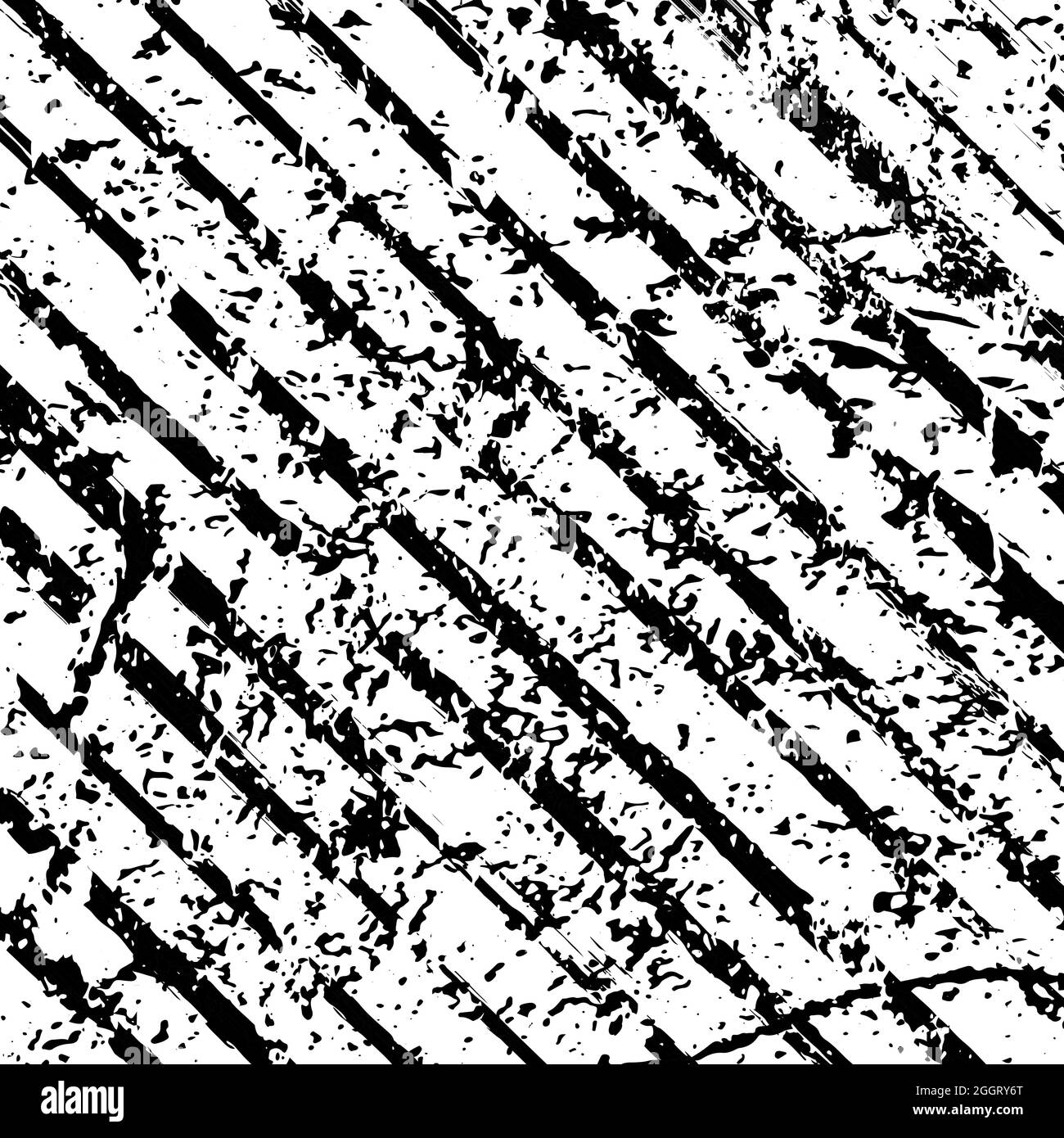 Black diagonal grunge brush strokes. Dry brush. Distressed damaged ...