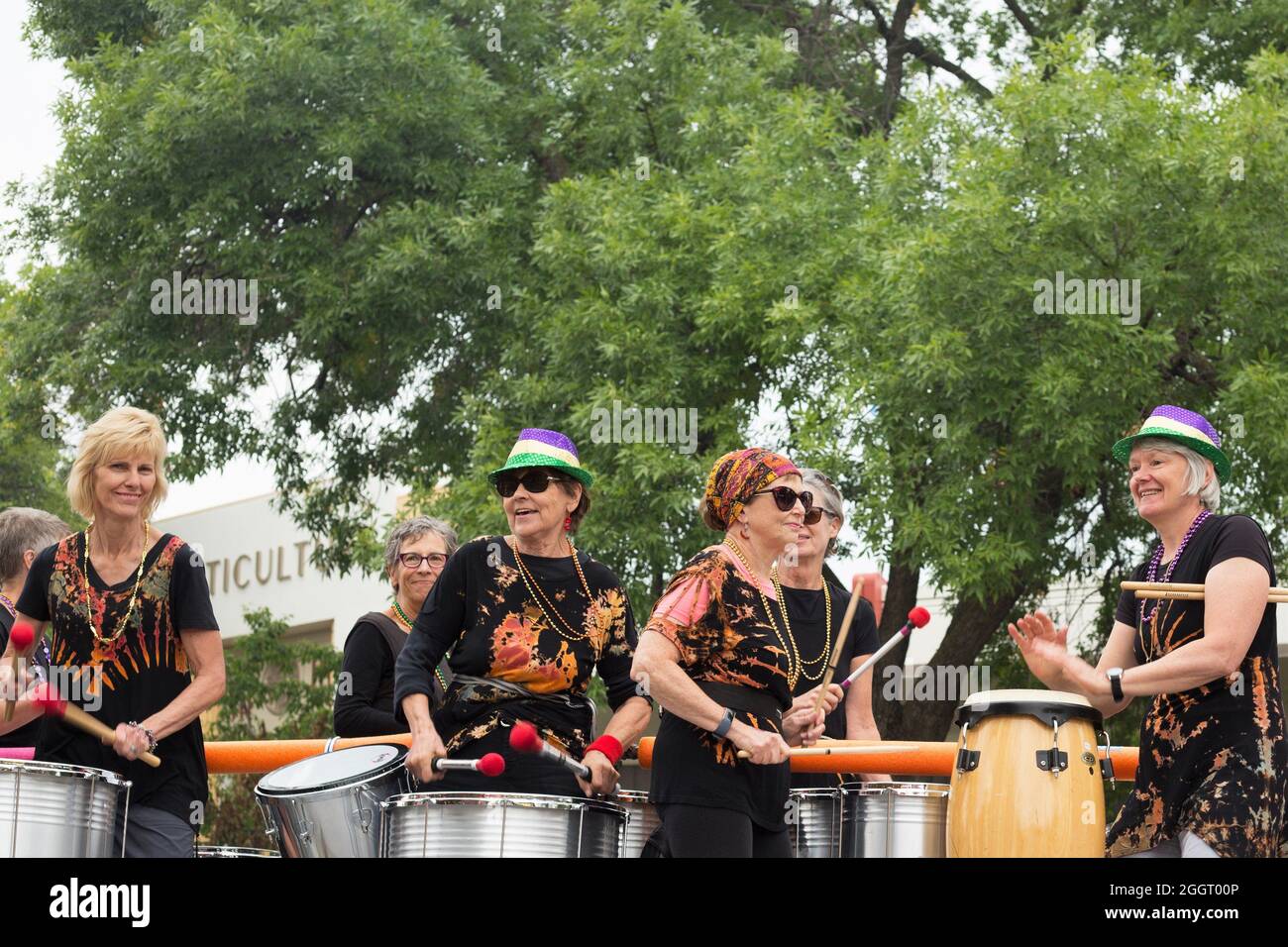 Women of Smiling Drum, a drumming group, performing at the Minnesota ...