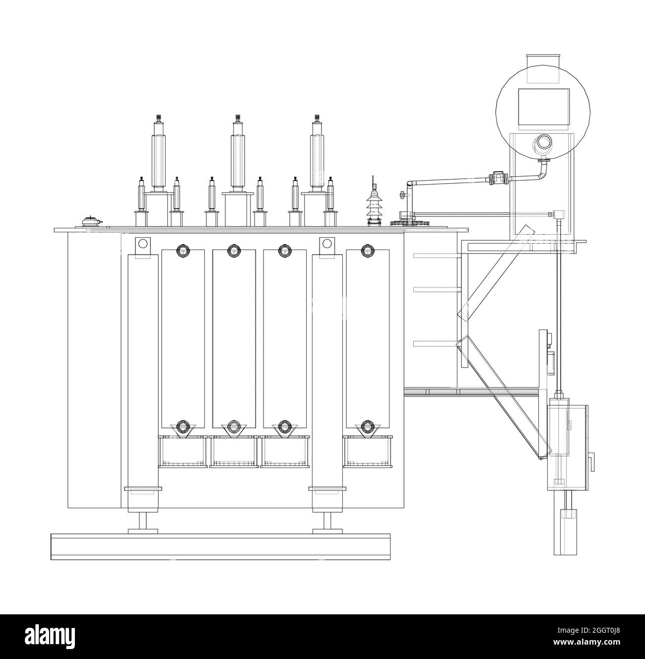 High Voltage Transformer Drawing High Voltage Test Transformers,