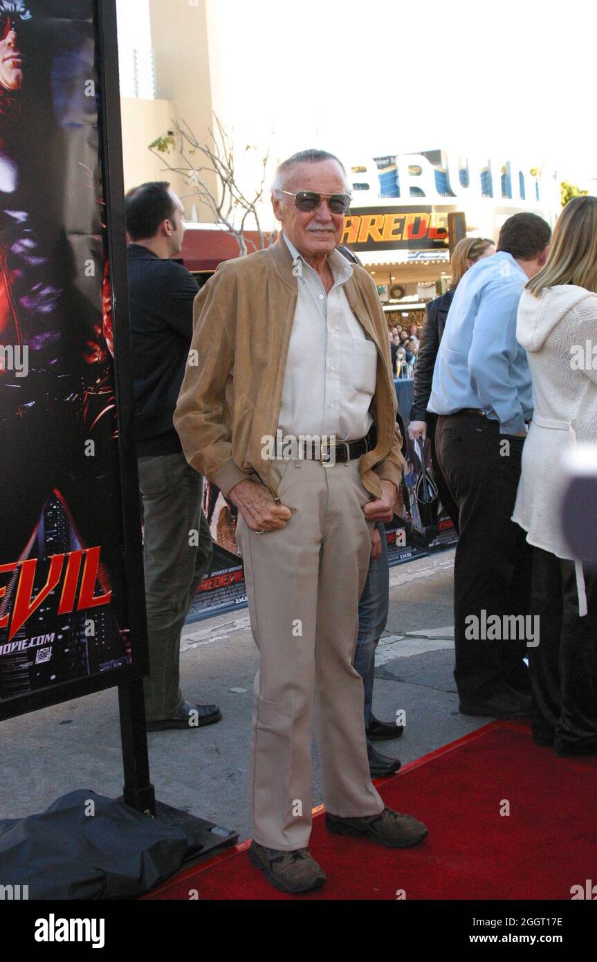 Stan Lee 02/09/03 DAREDEVIL premiere at Mann Village Theatre,Westwood ...