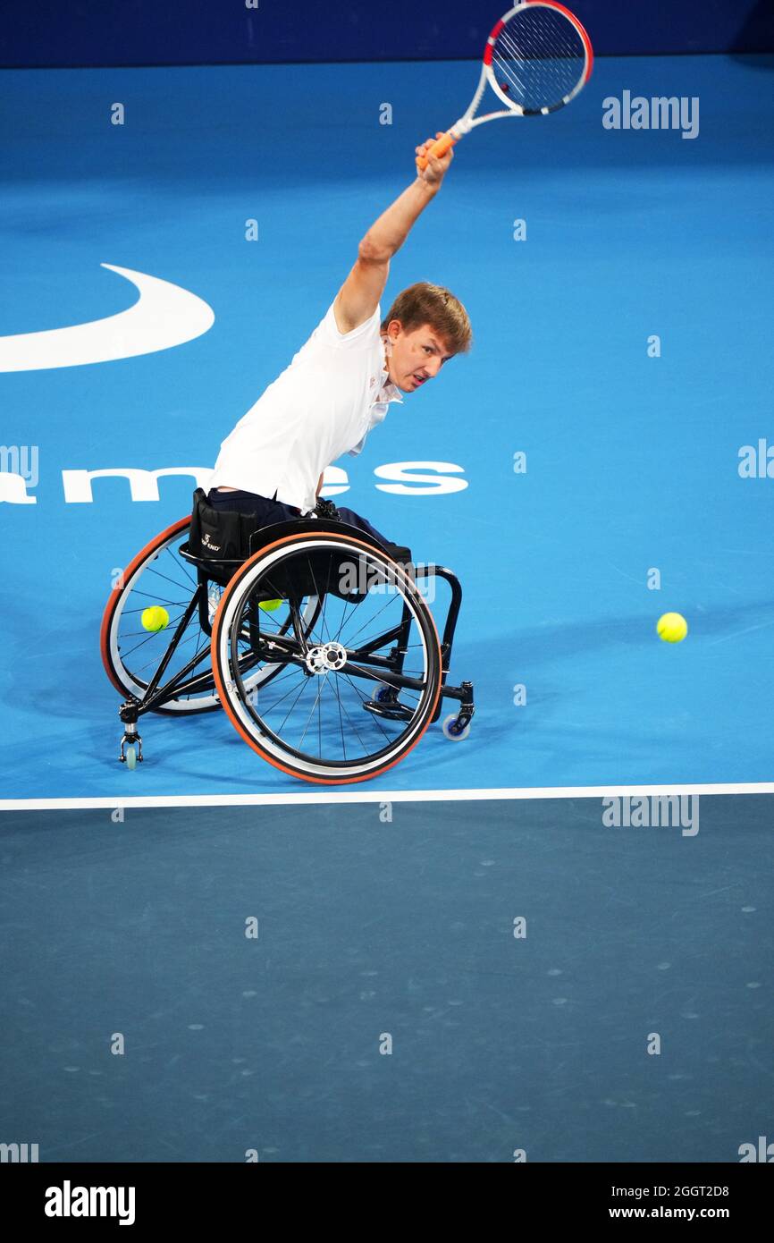 Tokyo, Japan. 3rd Sep, 2021. Niels Vink (NED) Wheelchair Tennis : Quad ...
