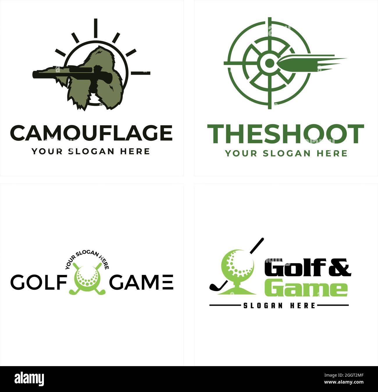 Games recreational golf shoot logo design Stock Vector Image & Art - Alamy
