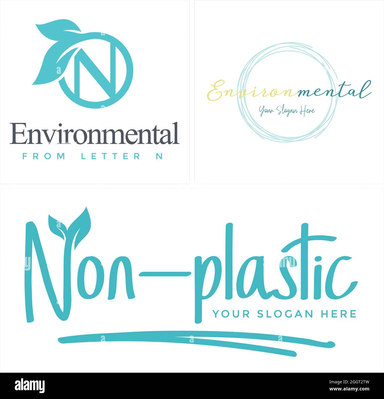 Environmental go green natural logo design Stock Vector Image & Art - Alamy