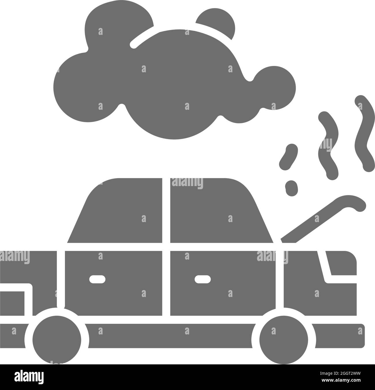 Broken smoking car Stock Vector Images - Alamy