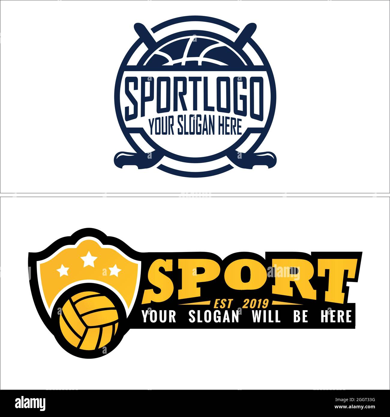 Sport volleyball emblem logo design Stock Vector Image & Art - Alamy