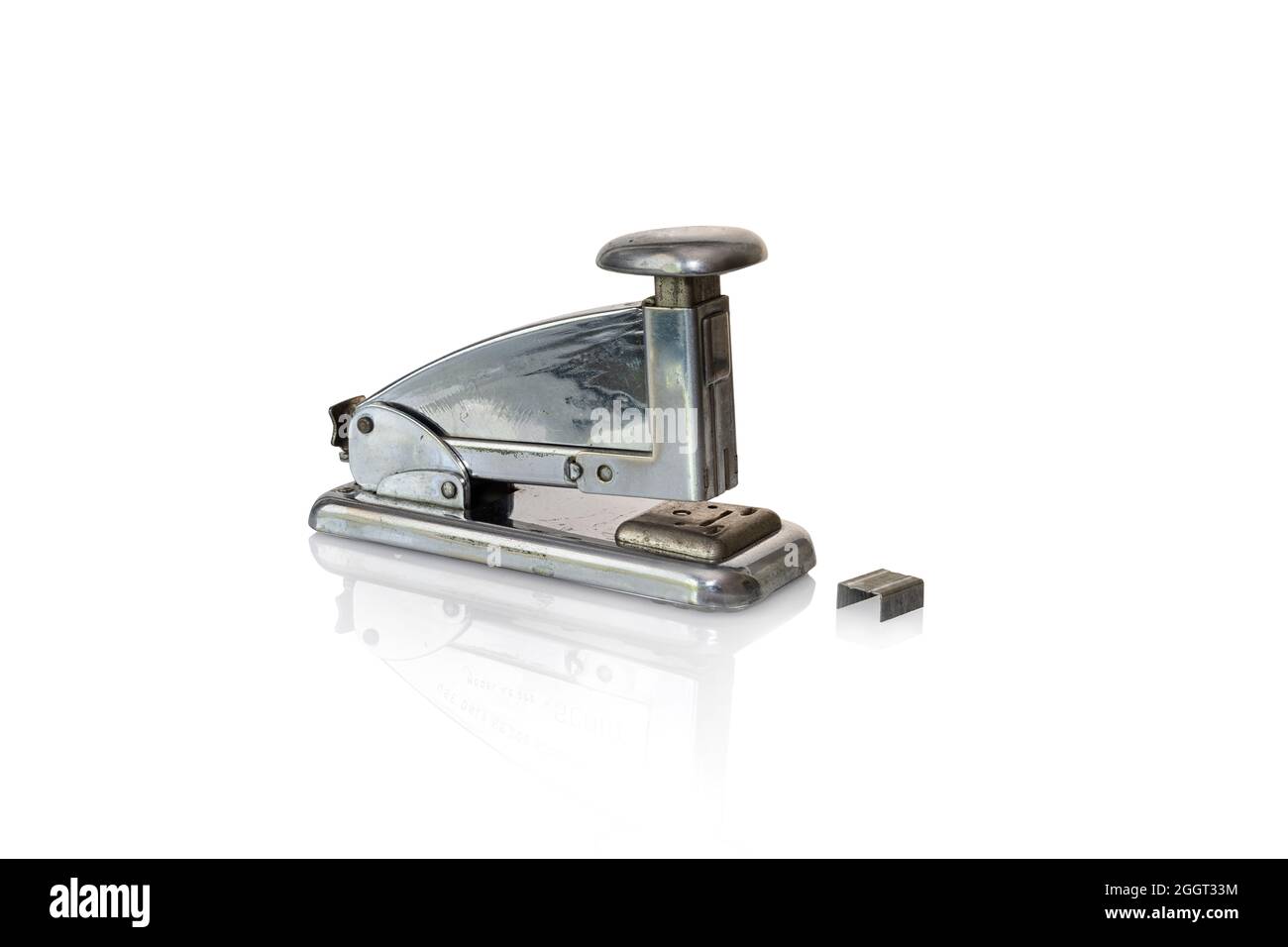 Vintage office stapler, pre 1964, pre 1964, with old-fashioned ...