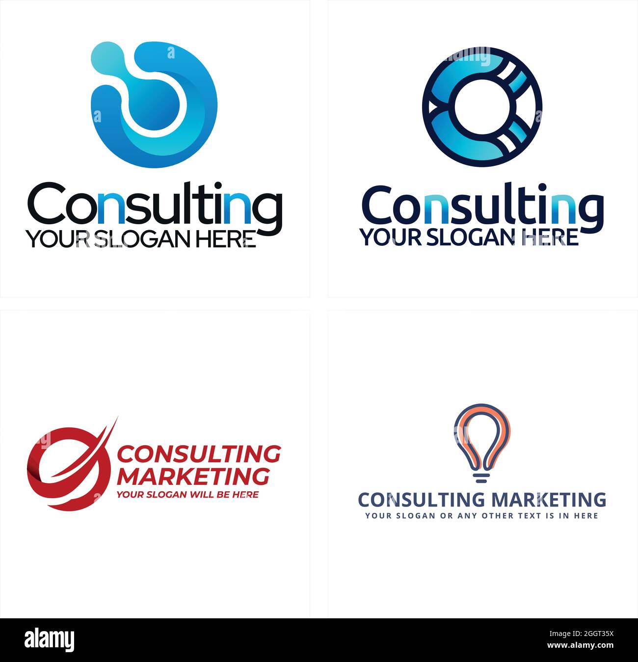 Consulting marketing logo design Stock Vector Image & Art - Alamy