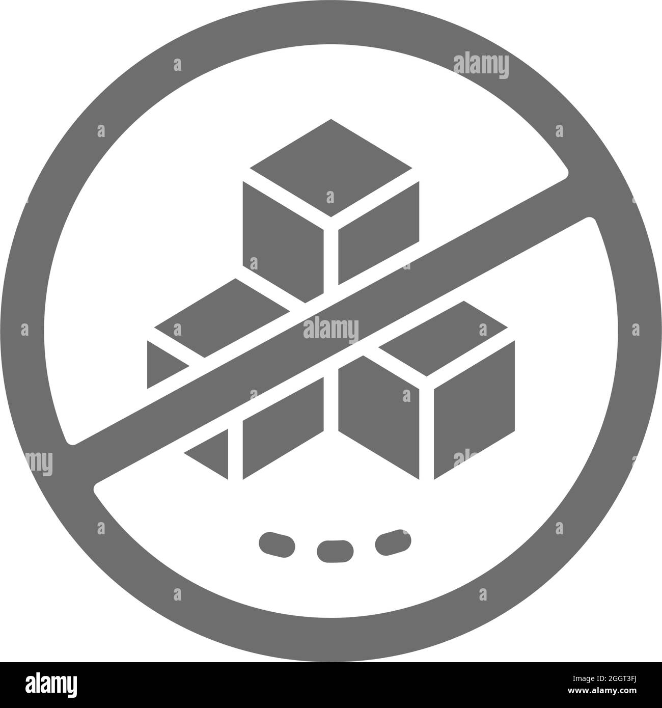 Forbidden sign sugar no Stock Vector Images - Alamy