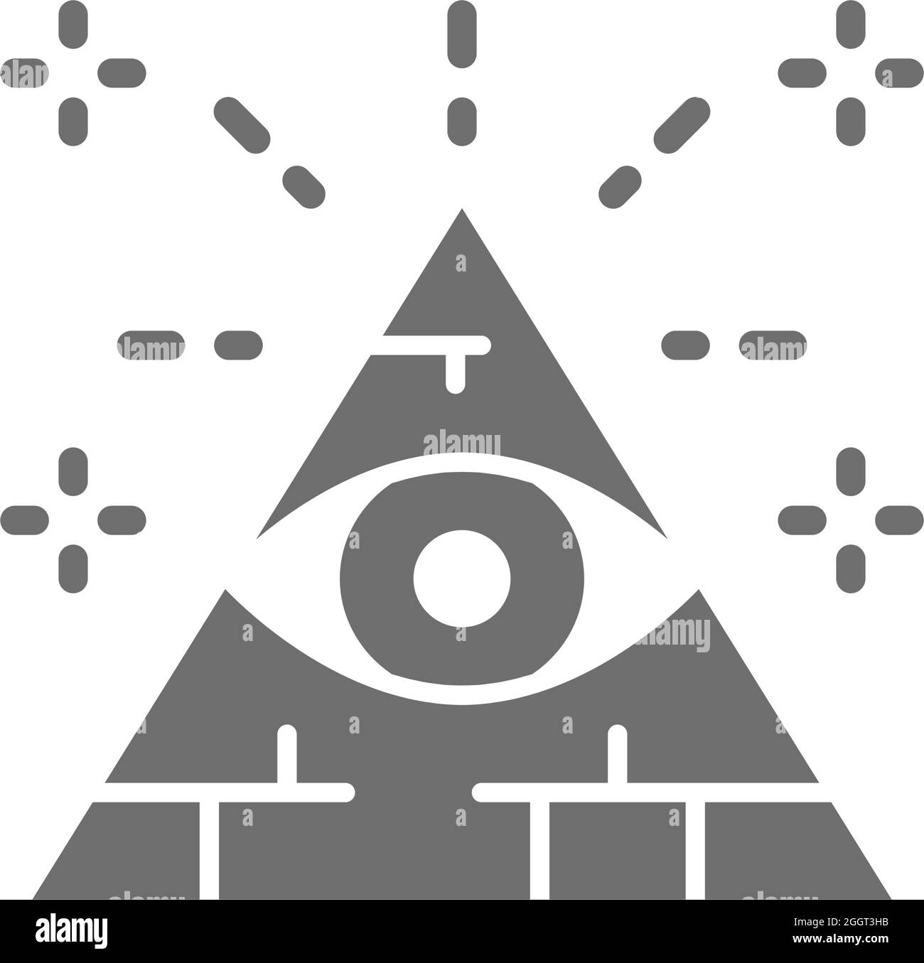 All seeing eye, triangle, pyramid grey icon Stock Vector Image & Art ...